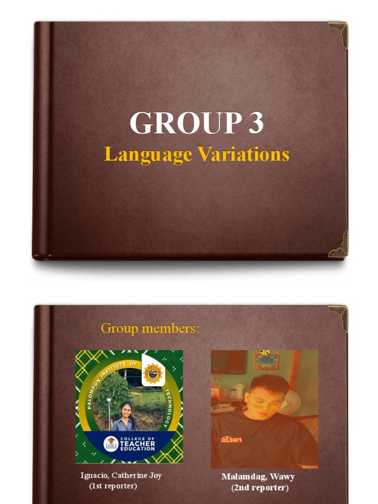 Language Variations Report Compilation PDF | PDF | Jargon | Dialect
