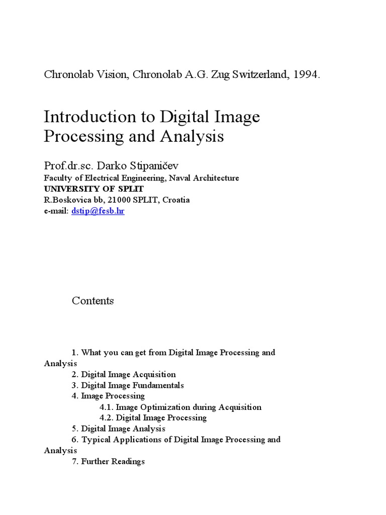 Digital Image Processing Overview | PDF | Rgb Color Model | Sensor