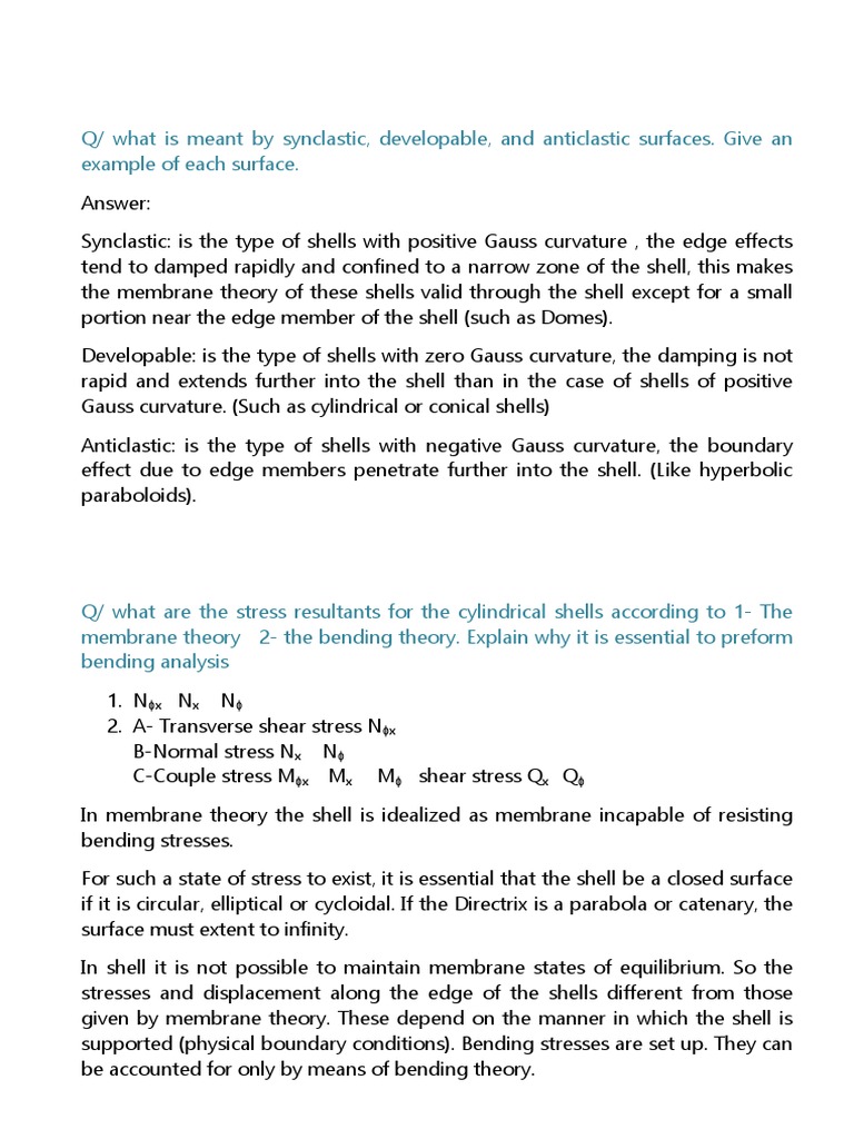 Understanding Synclastic, Developable, and Anticlastic Surfaces | PDF ...