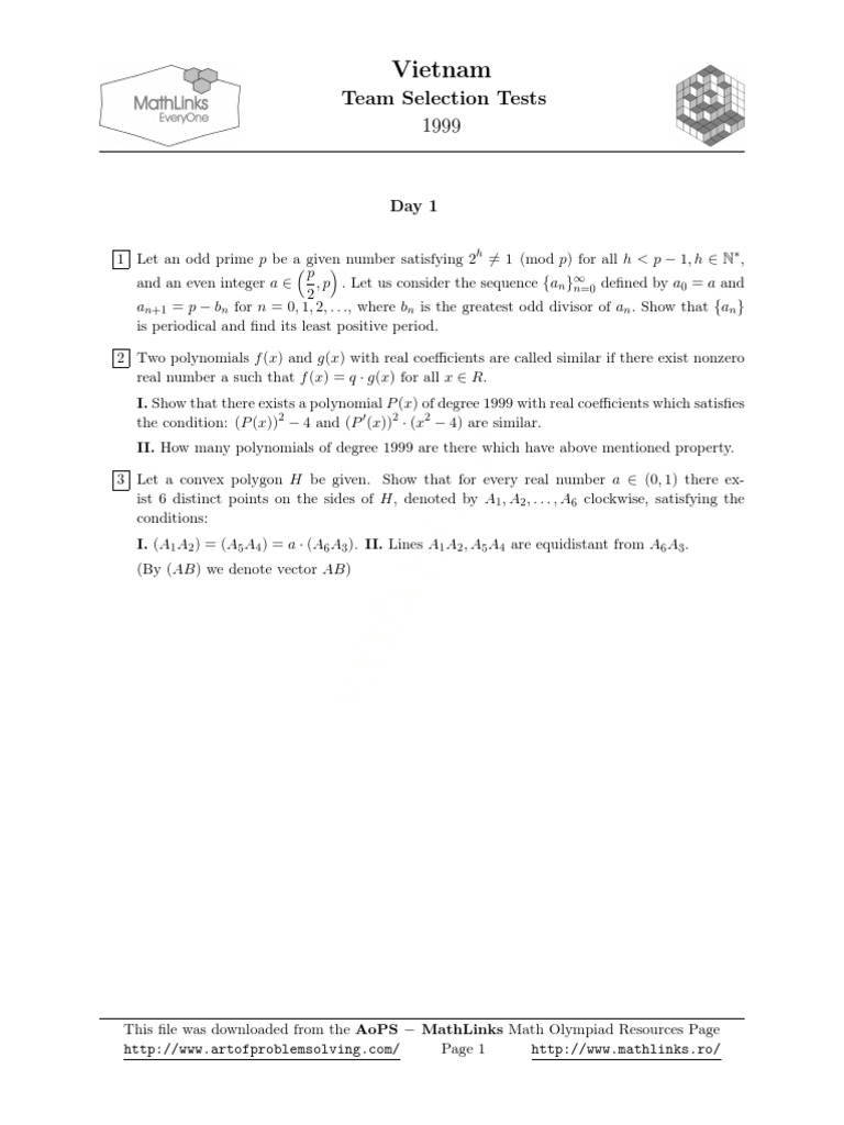 Vietnam TST 1999-2009 | PDF | Triangle | Numbers