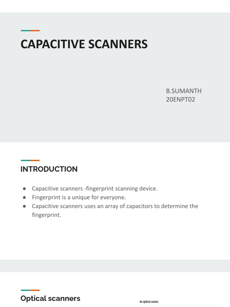 Capacitive Scanners | PDF | Capacitor | Image Scanner