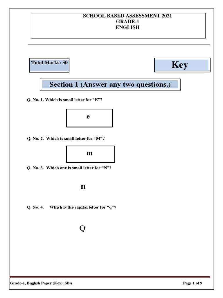 Section 1 (Answer Any Two Questions.) : School Based Assessment 2021 ...