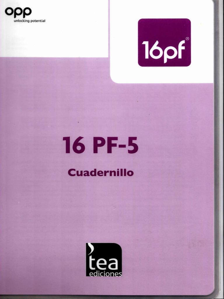 16PF - Cuadernillo Preguntas | PDF