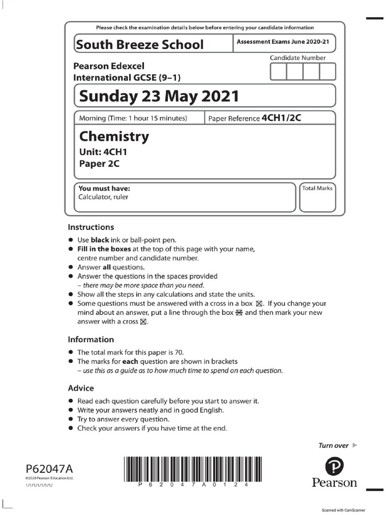 4CH1 2C Chemistry Paper 2 | PDF