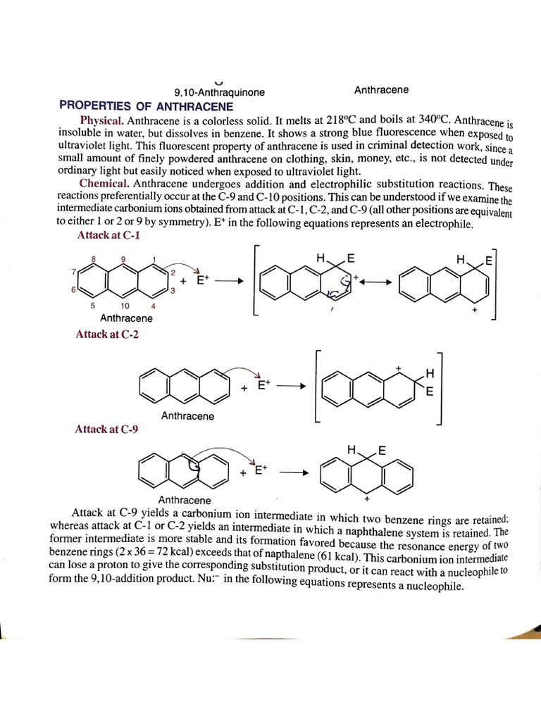 Anthracene Reactions and Phenanthrene | PDF