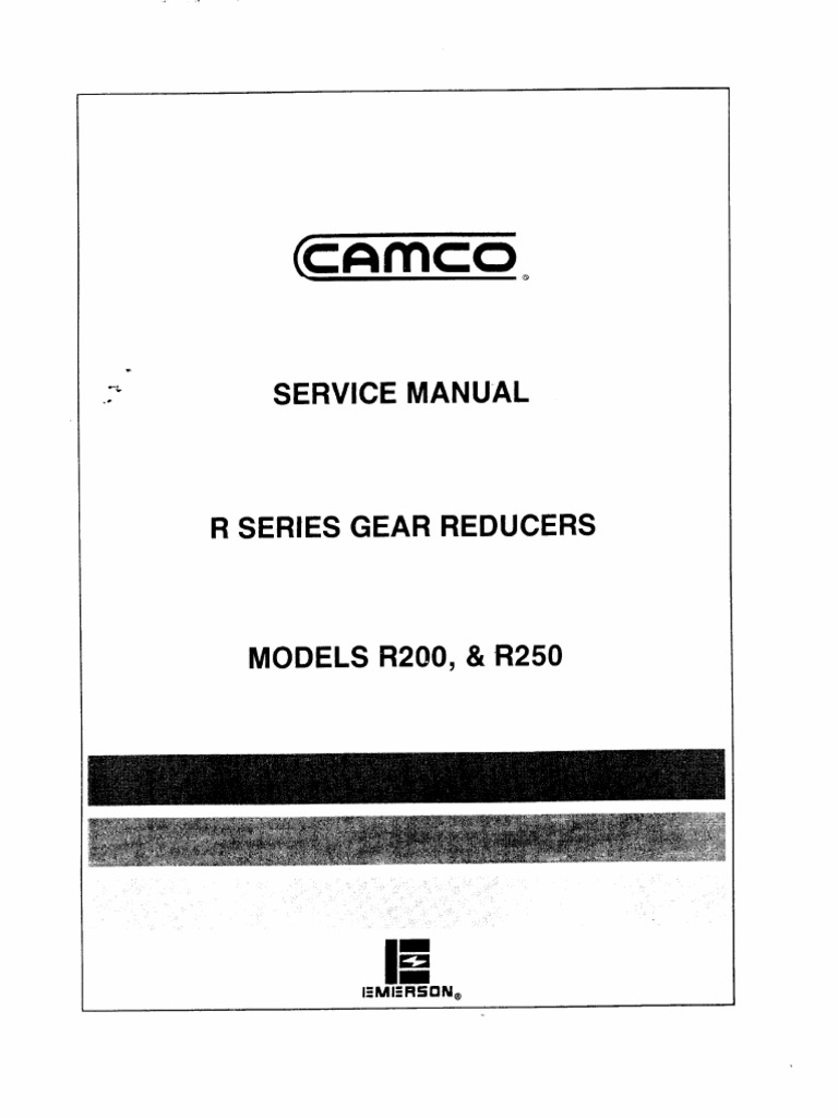 CAMCO R200-R250-Reducer Manual | PDF