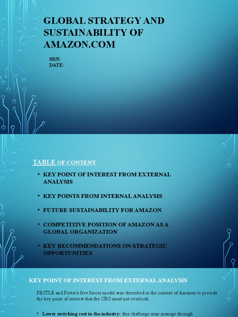 Global Strategy and Sustainability Of: SRN: Date | PDF | Sustainability | Supply Chain
