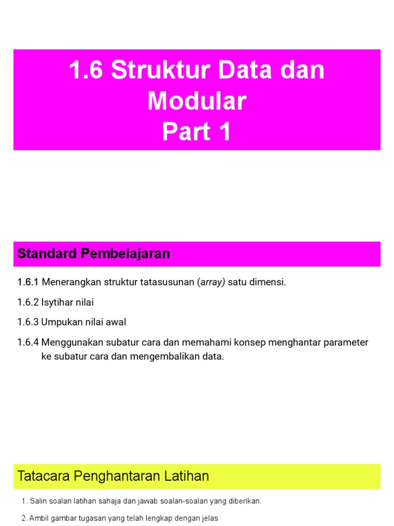 1.6 Struktur Data Dan Modular - Part 1 | PDF