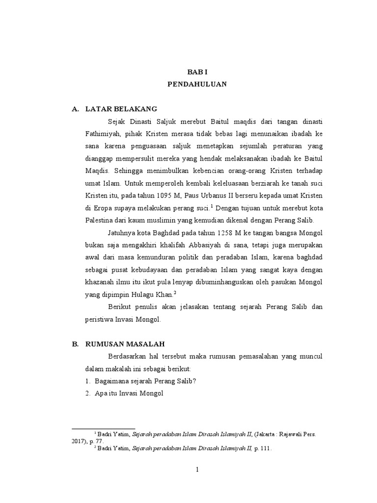 SEJARAH PERANG SALIB DAN INVASI MONGOL | PDF