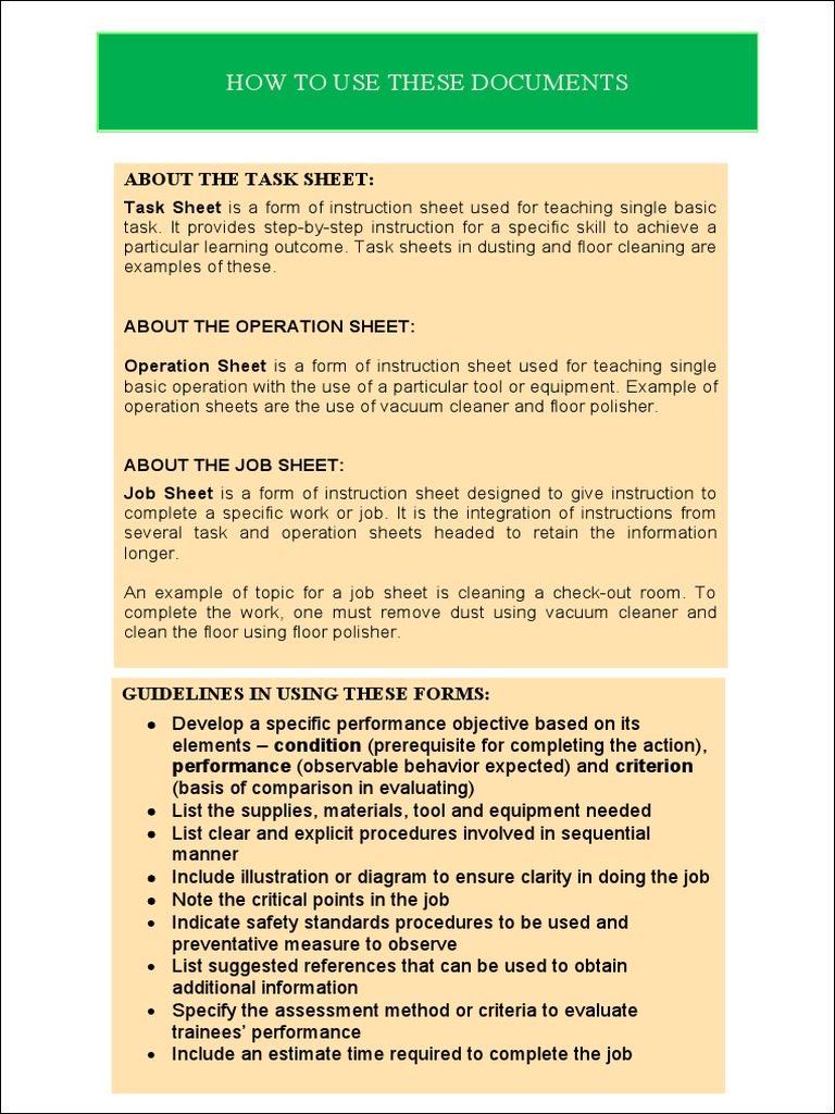 Job Sheet for Salad Preparation | PDF | Salad | Foods