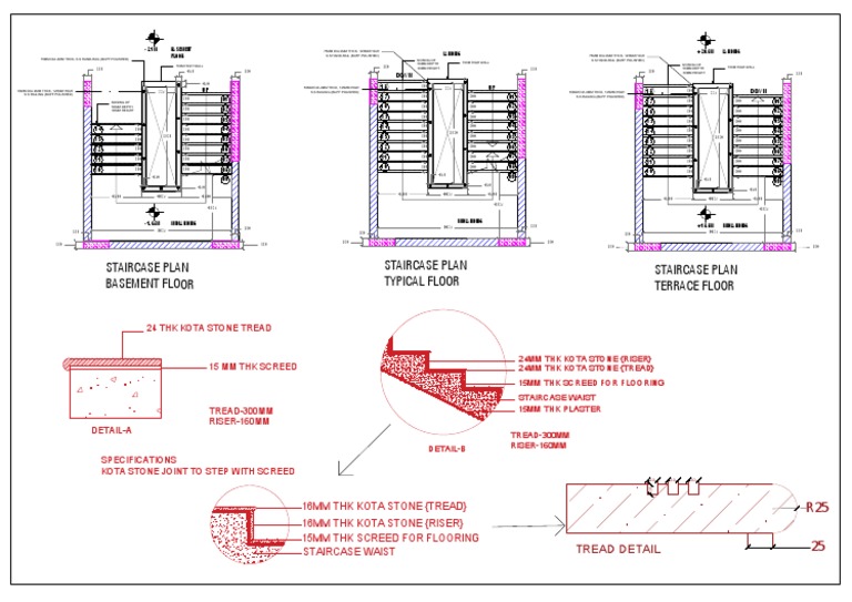 A2 Sheet Plan Staircase WD | PDF | Stairs | Building Technology