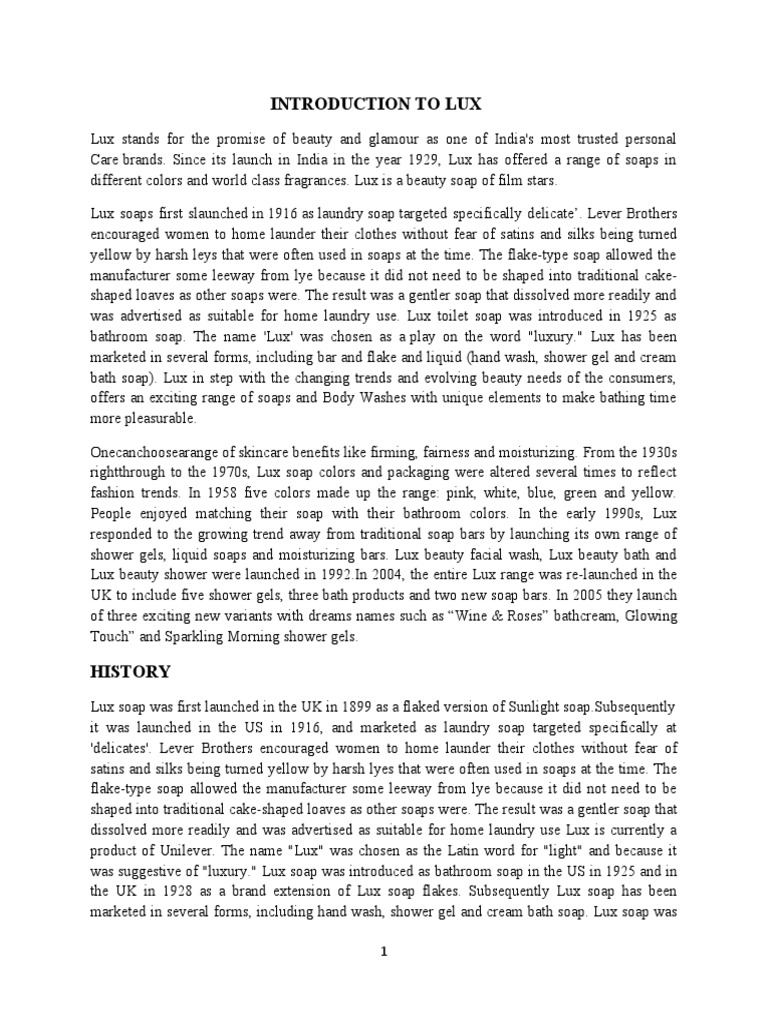 Introduction To Lux | PDF