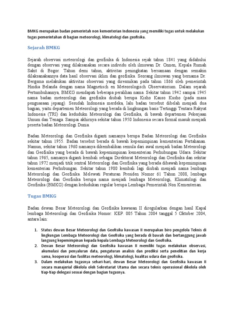 BMKG | PDF