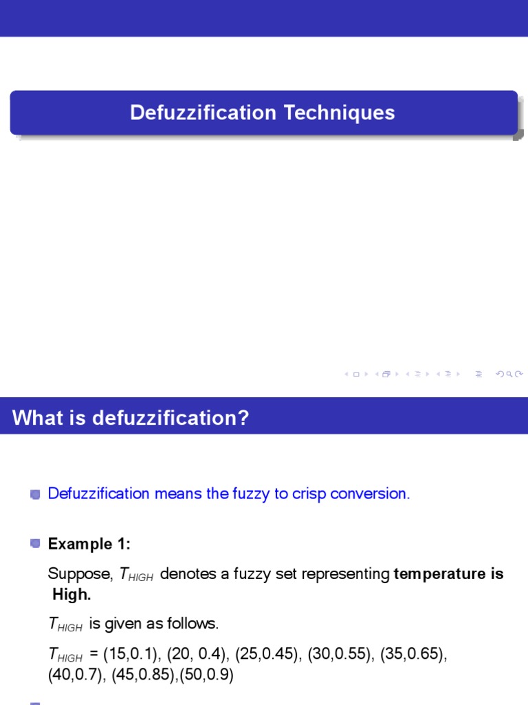 Defuzzification Techniques: Debasis Samanta (IIT Kharagpur) | PDF ...