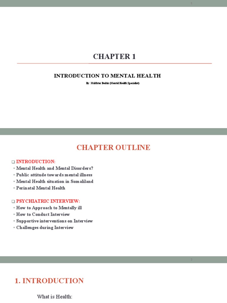Understanding Mental Health in Somaliland | PDF | Mental Disorder ...