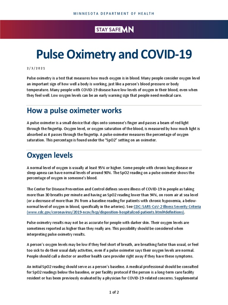 Pulse Oximetry | PDF | Health Sciences | Physiology