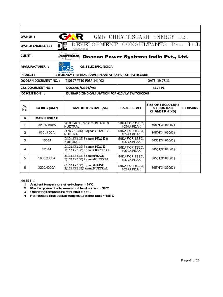 Busbar Selection Chart | Download Free PDF | Electrical Equipment ...