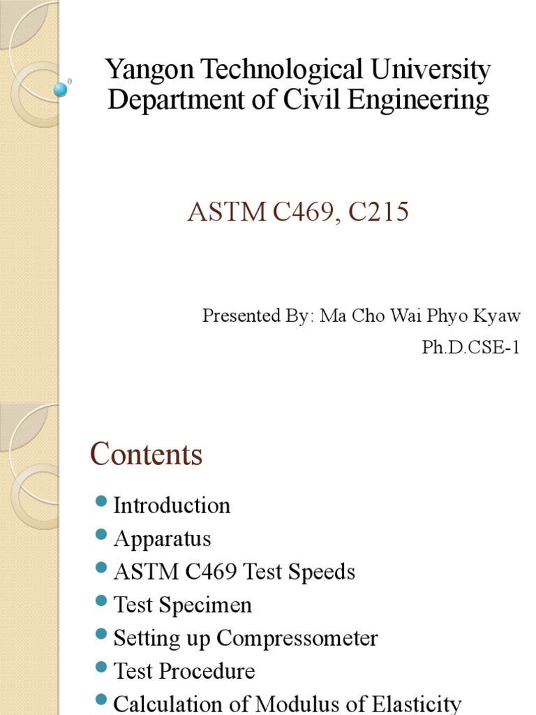 Astm C469 | PDF | Young's Modulus | Deformation (Engineering)