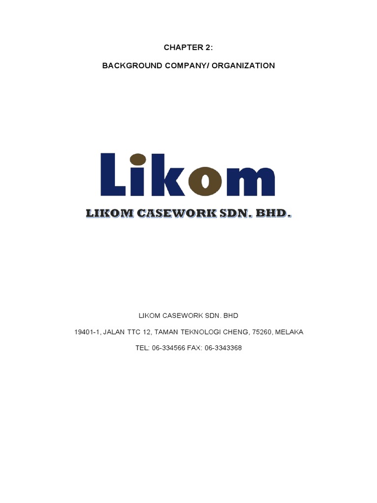 Likom Caseworks: Manufacturing Overview | PDF | Sheet Metal ...