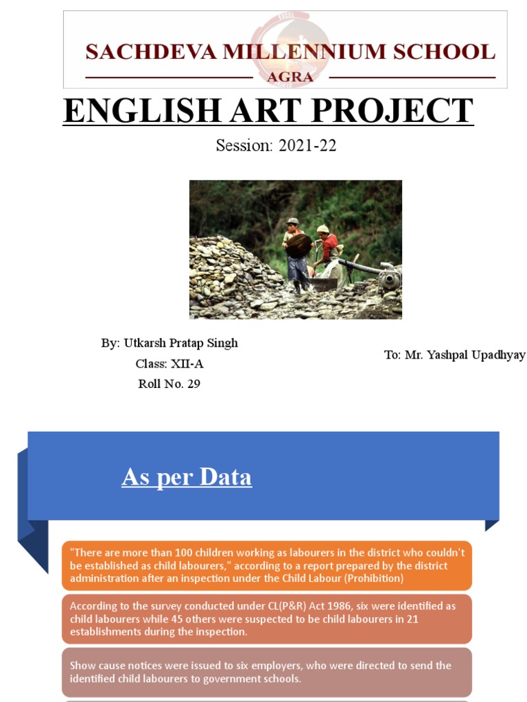 ENGLISH ART PROJECT Child Labour | PDF | Child Labour | Applied Ethics