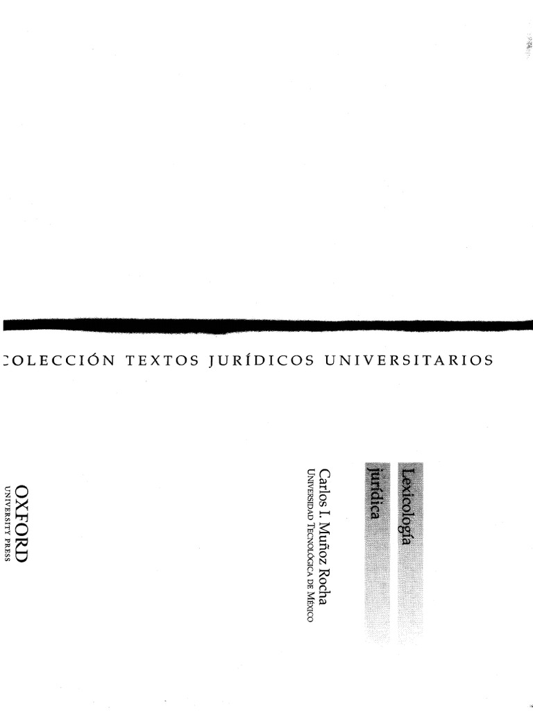 Munoz Rocha Carlos Lexicologia Juridica | PDF