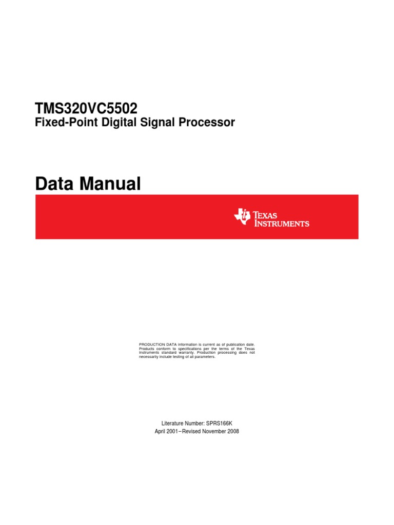 c5502. Data Manual | PDF | Input/Output | Telecommunications