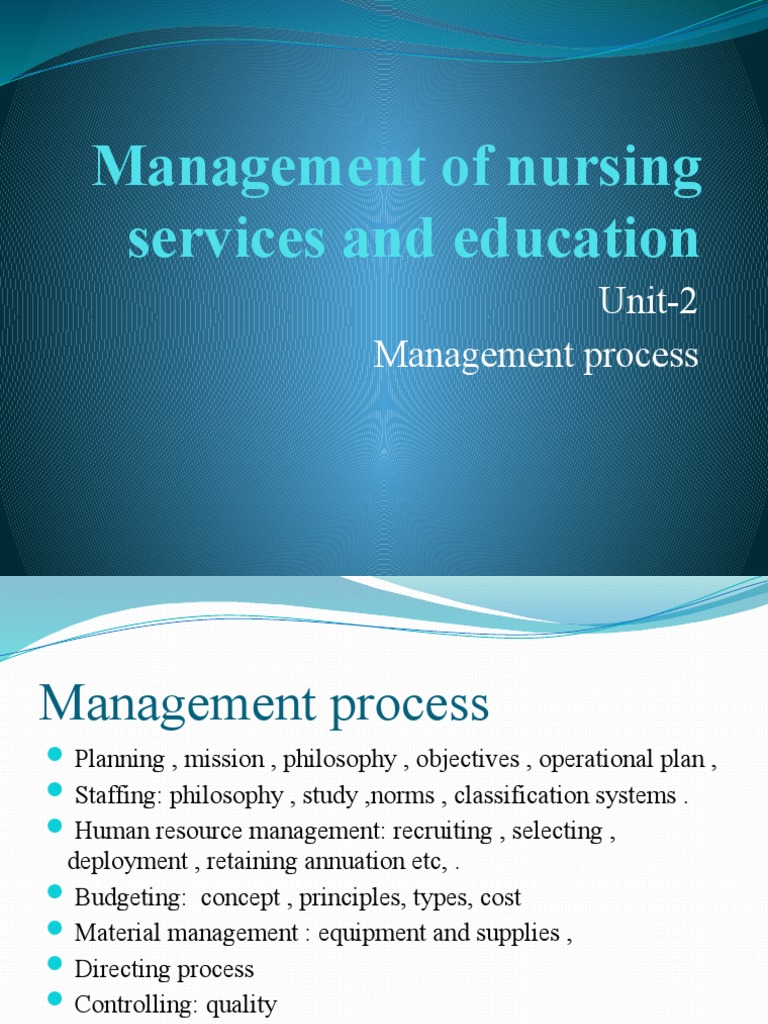 Management of Nursing Services and Education | PDF | Nursing | Human ...