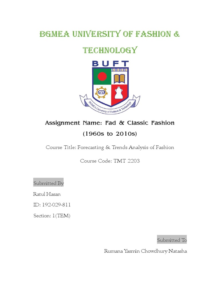 Fad vs. Classic Fashion Analysis | PDF | Boot | Fashion