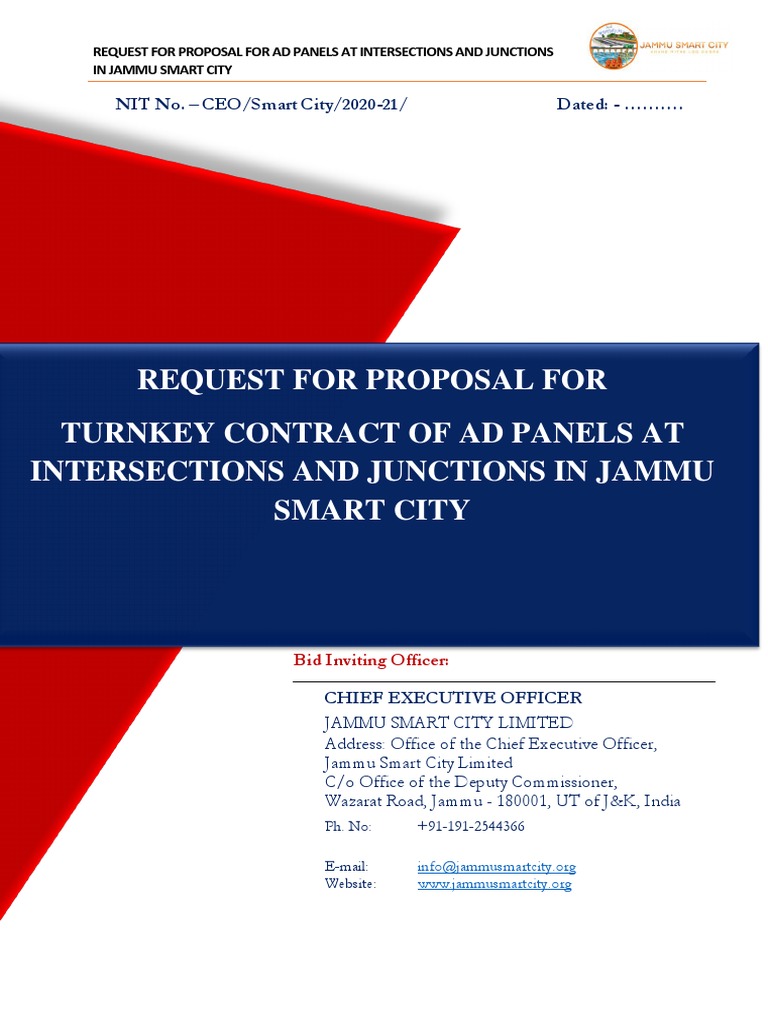 RFP Ad Panels - SB - Submitted To JSCL 11-07-2021 | PDF | Request For ...