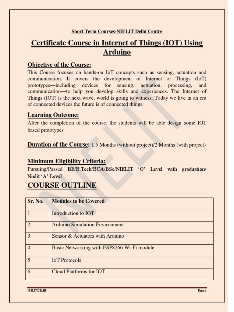 IOT Syllabus | PDF | Internet Of Things | Cloud Computing
