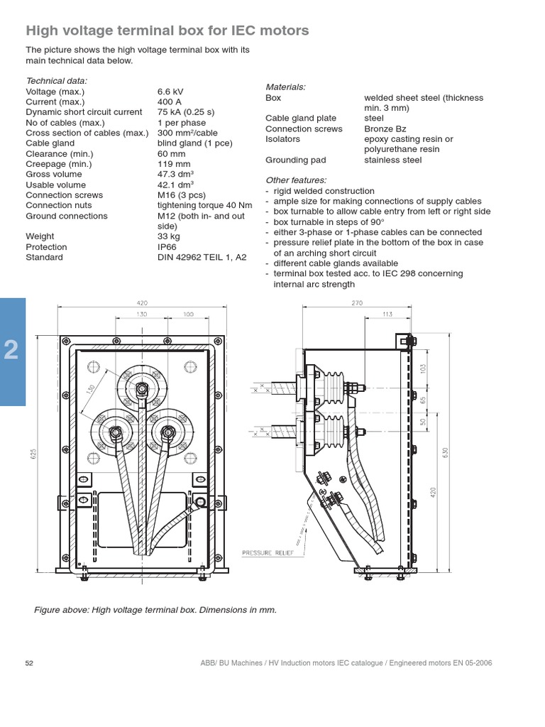 ABB 6kV Terminal Box Layout | Download Free PDF | High Voltage | Voltage