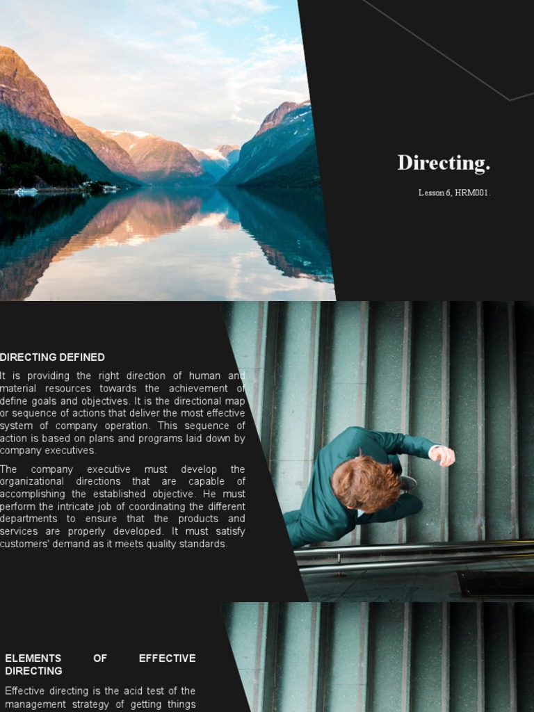 Presentation 6 - Directing | PDF | Motivation | Motivational