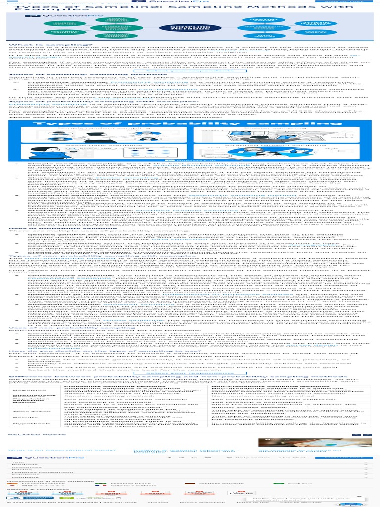 Types of Sampling Sampling Methods With Examples QuestionPro | PDF | Sampling (Statistics ...