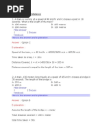 TRain Sums | PDF | Speed | Length