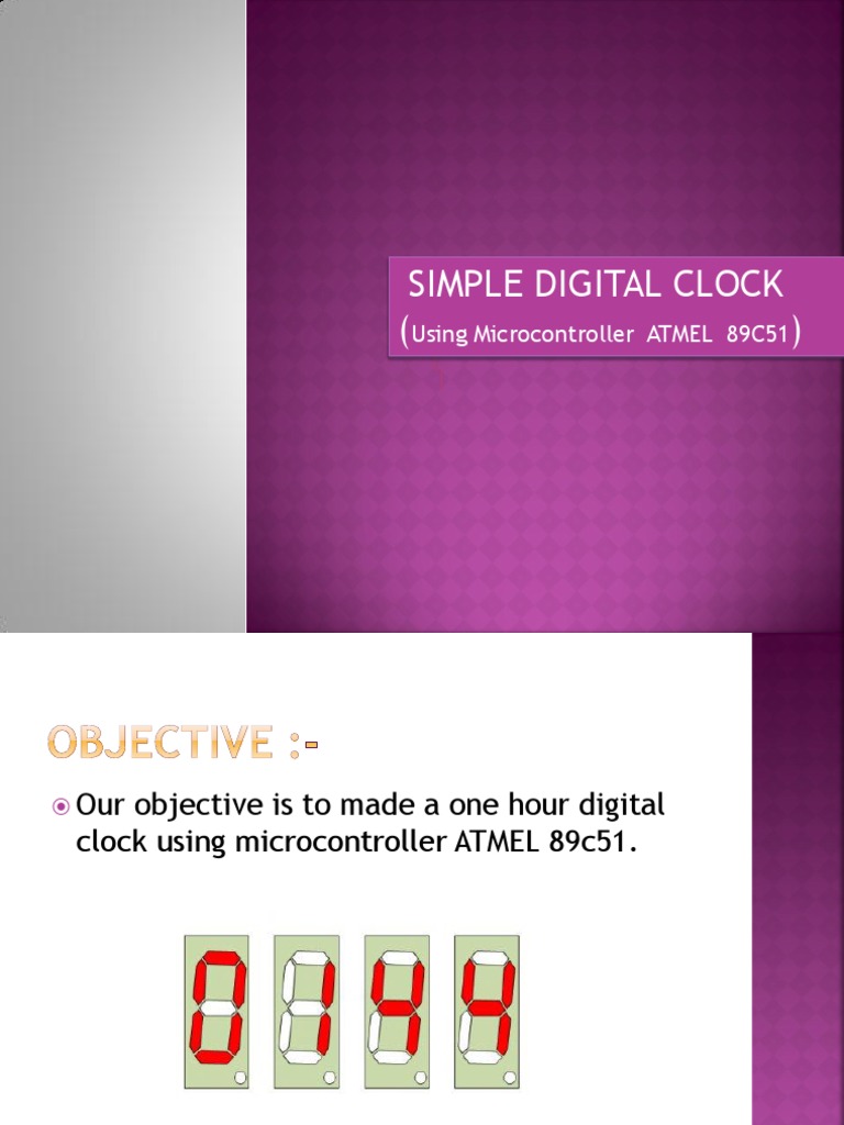 Simple Digital Clock : Using Microcontroller ATMEL 89C51 | PDF | Computers