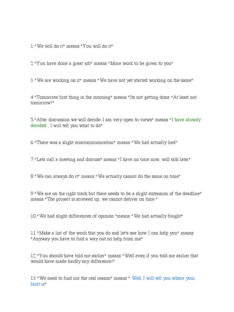 Hidden Meanings in Workplace Communication | PDF