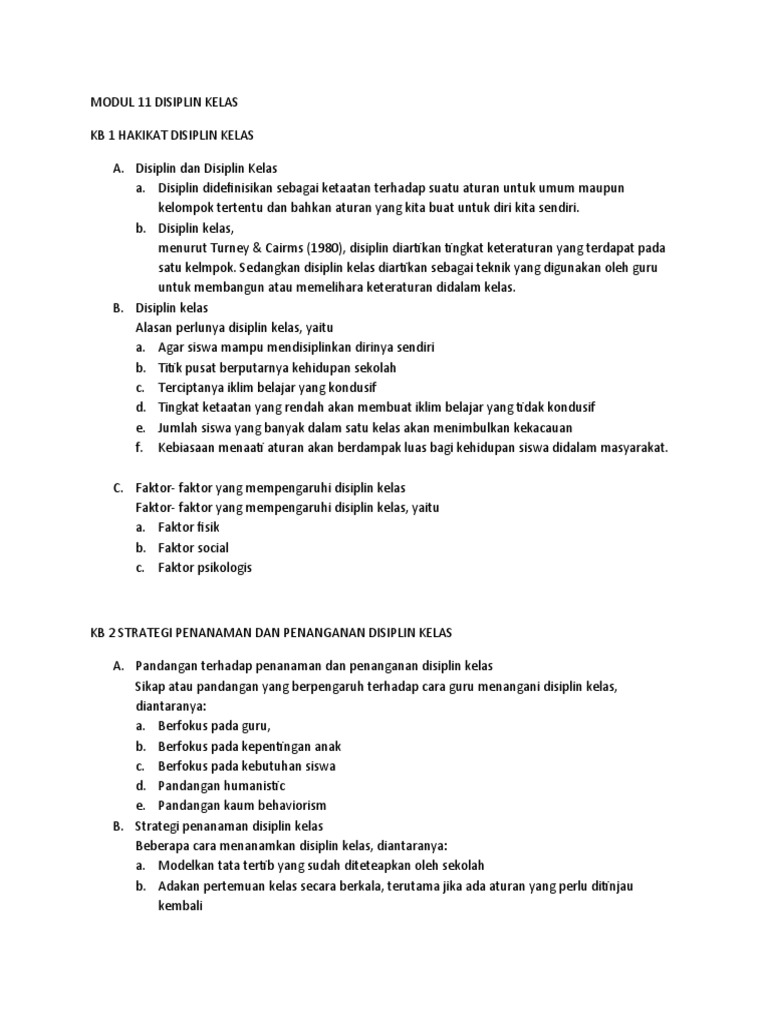 Strategi Efektif Disiplin Kelas | PDF | Sains & Matematika