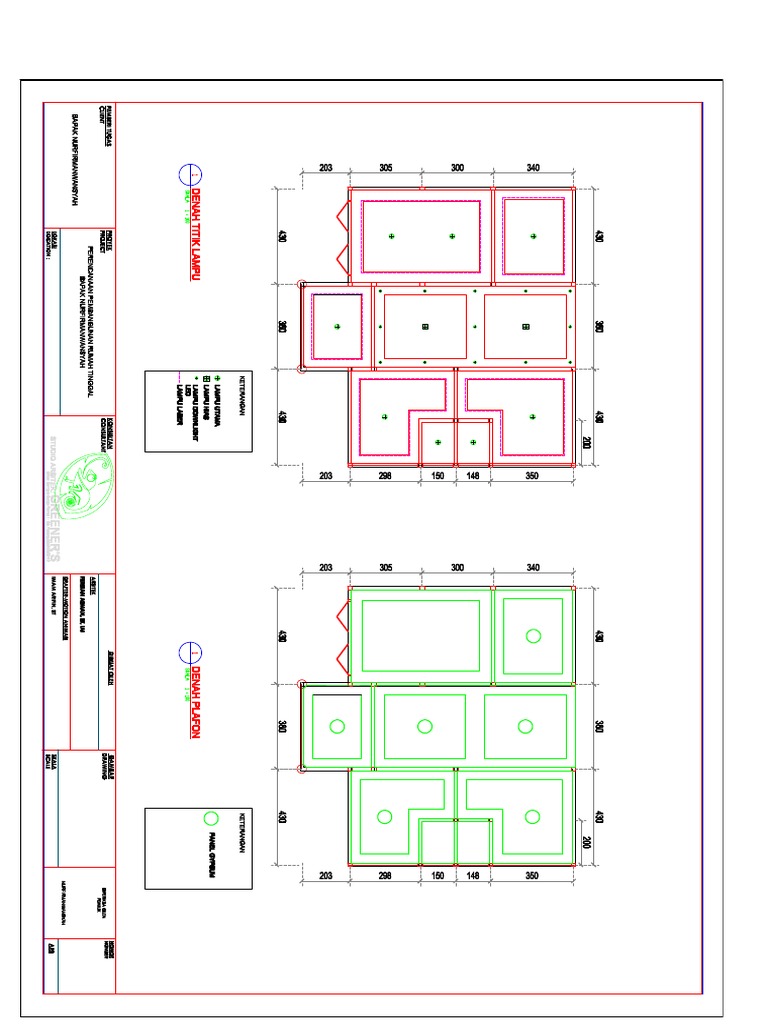 Denah Plafon Dan Titik Lampu Ustd Anca | PDF