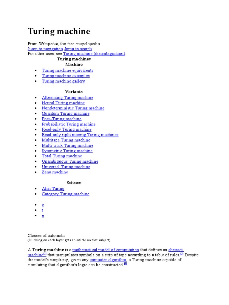 Turing Machine | PDF | Theory Of Computation | Theoretical Computer Science