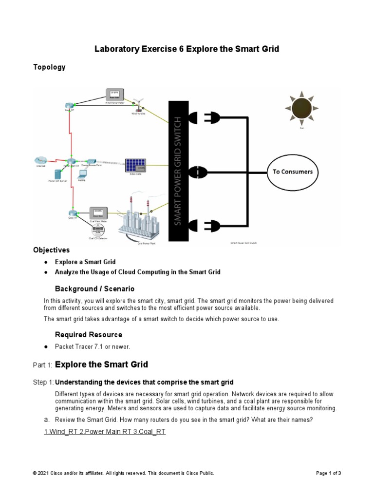 Laboratory Exercise 6 Explore The Smart Grid | PDF | Smart Grid ...