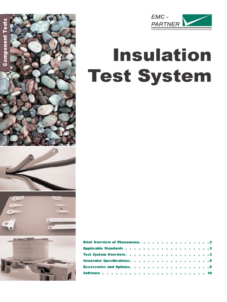 Component Tests: Insulation Test System | PDF | Electrical Impedance ...