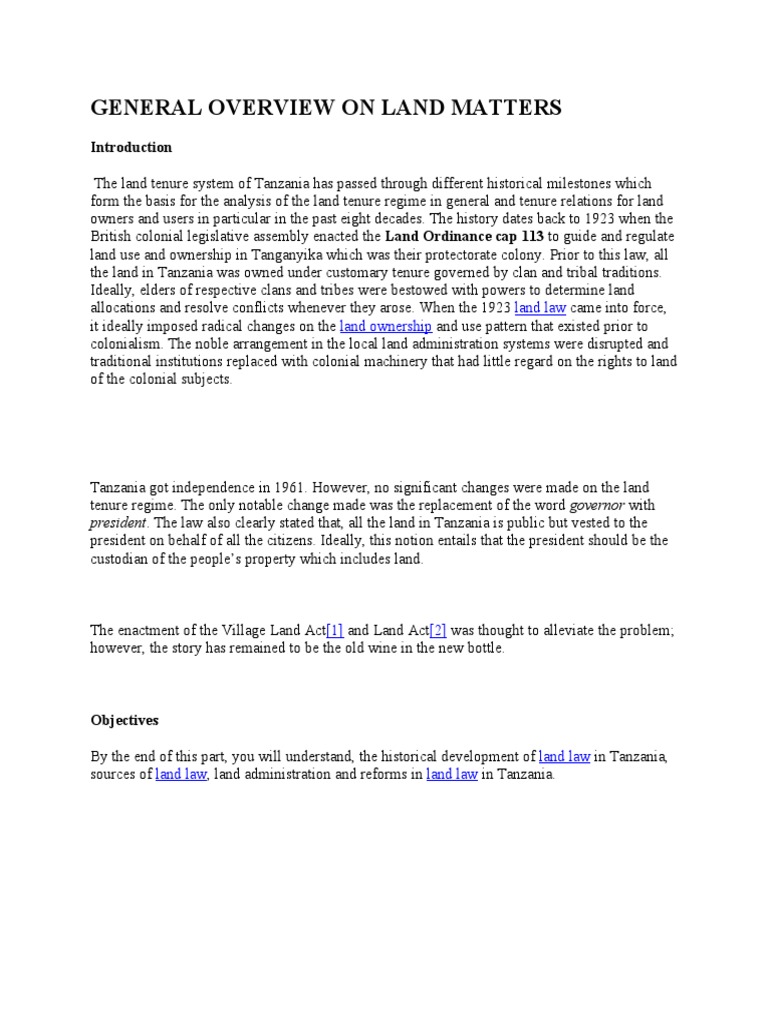 Land Law Notes 1 Pdf Fee Simple Leasehold Estate