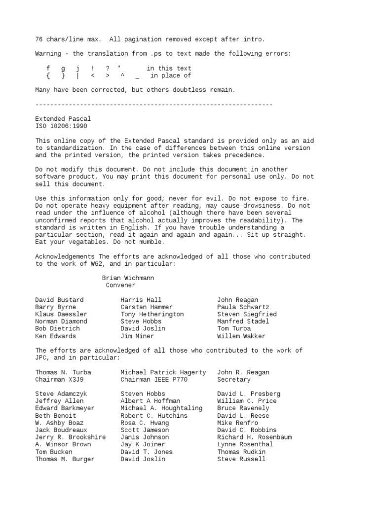 Iso 10206 | PDF | Subroutine | String (Computer Science)