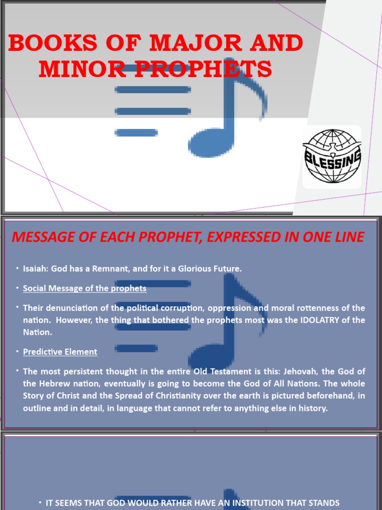 Books of Major and Minor Prophets | PDF | Isaiah | Jeremiah