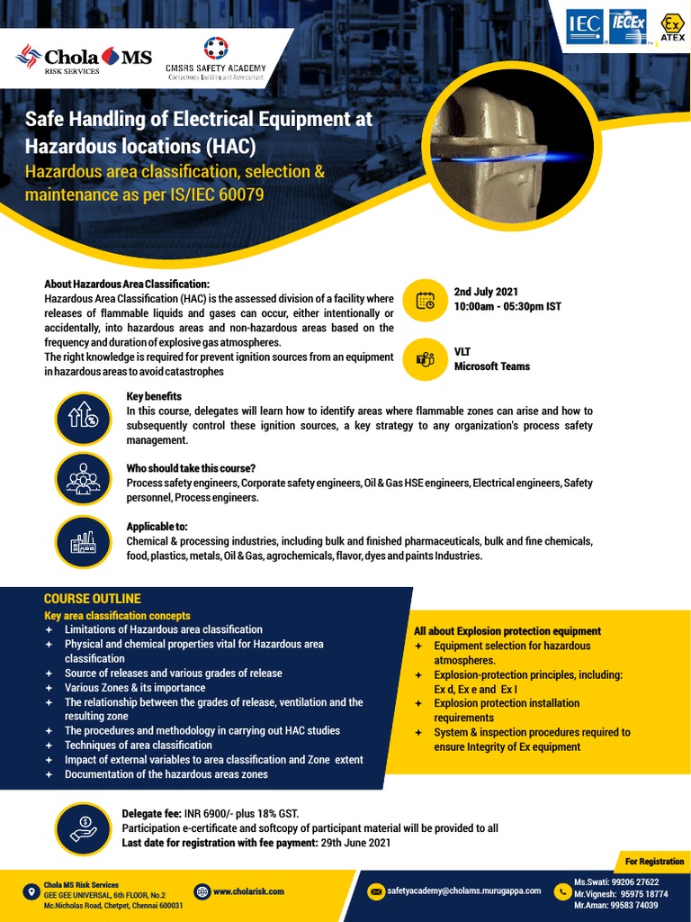 Safe Handling of Electrical Equipment at Hazardous Locations (HAC ...