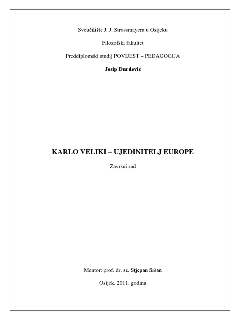 Karlo Veliki - Ujedinitelj Evrope | PDF