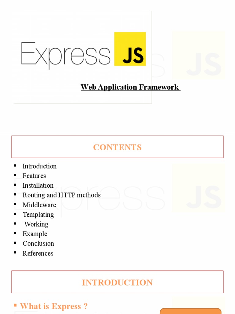 Express JS | PDF | Web Application | Hypertext Transfer Protocol