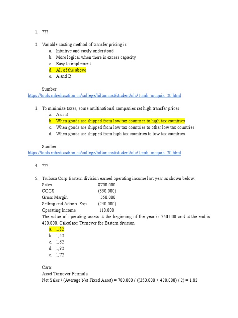 Kumpulan Quiz UAS Akmen | PDF | Pricing | Gross Margin