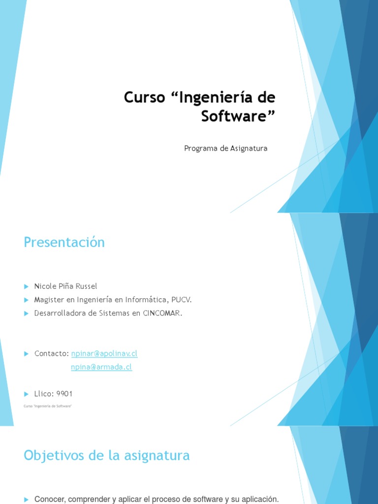 UT1 Clase 1 0 Programa Asignatura | PDF | Ingeniería de software | Lenguaje de modelado unificado