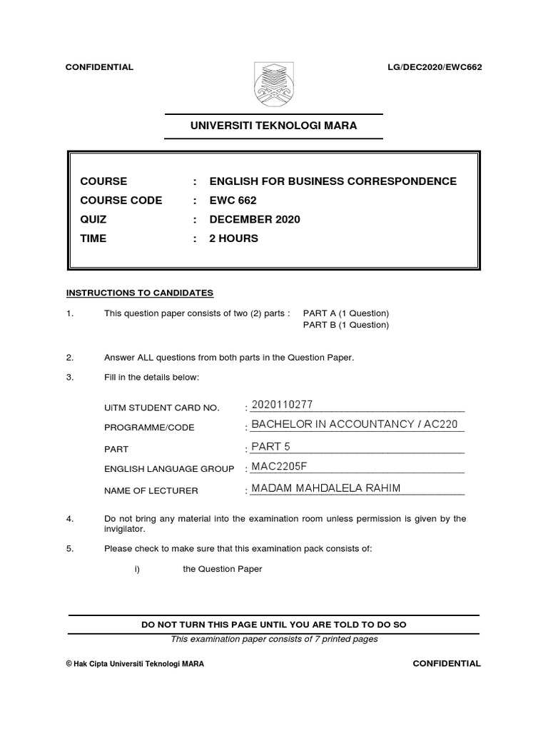 Adib Farhan (Tuto Dec2020ewc) | PDF | Business | Science